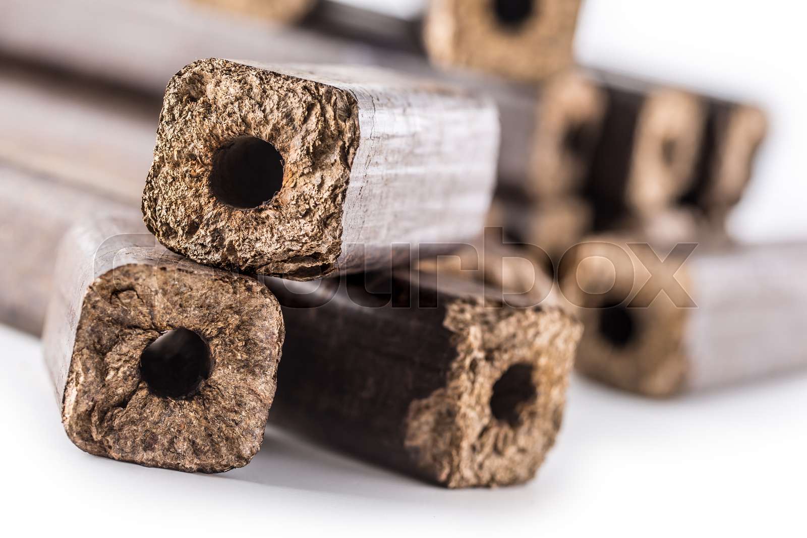 briketts, brikett, baum | Stock Bild | Colourbox
