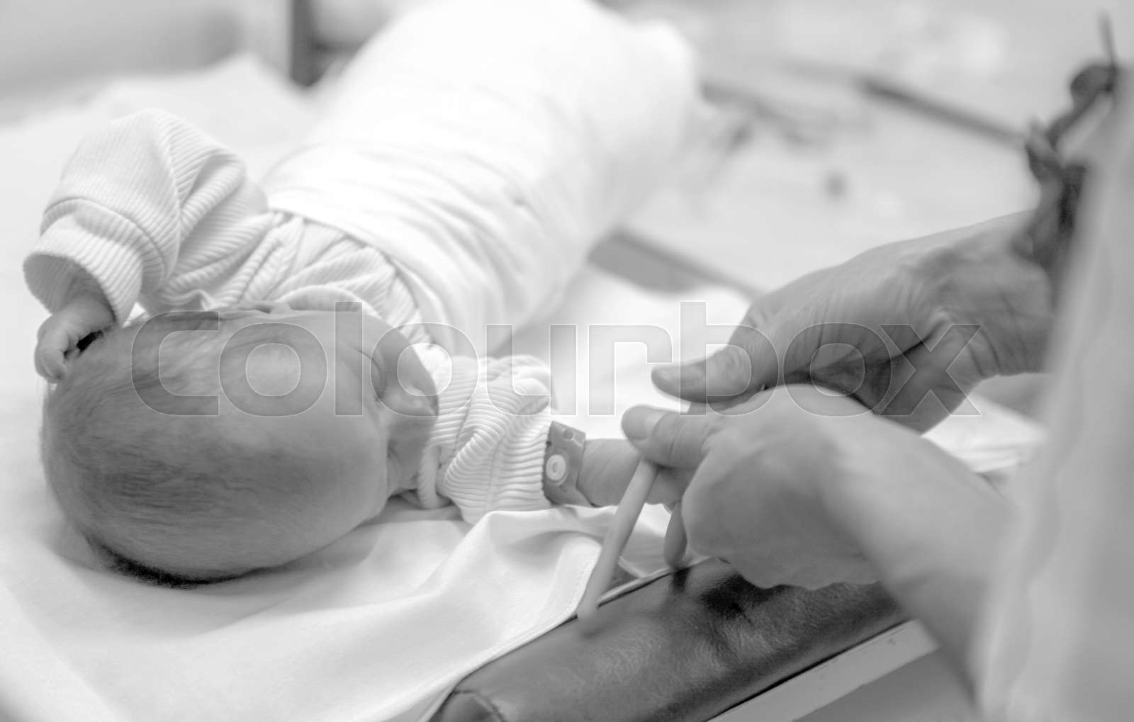 Newborn baby in hospital | Stock image | Colourbox