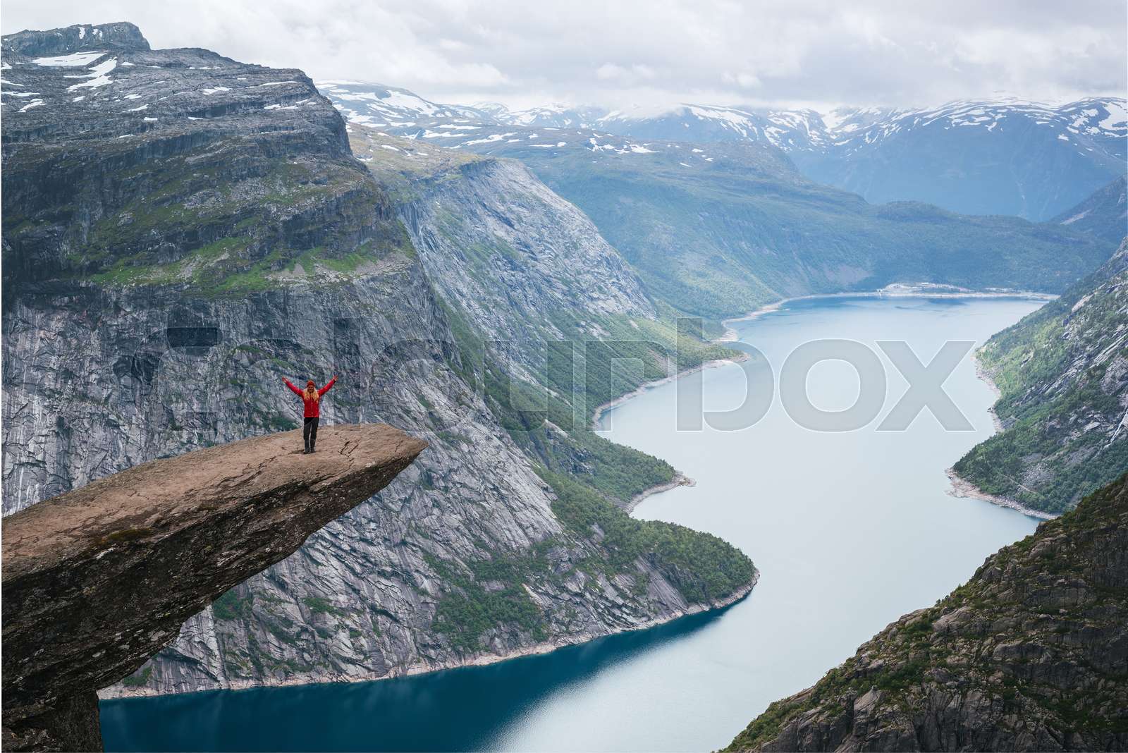 Trolltunga Rock in Norway | Stock image | Colourbox