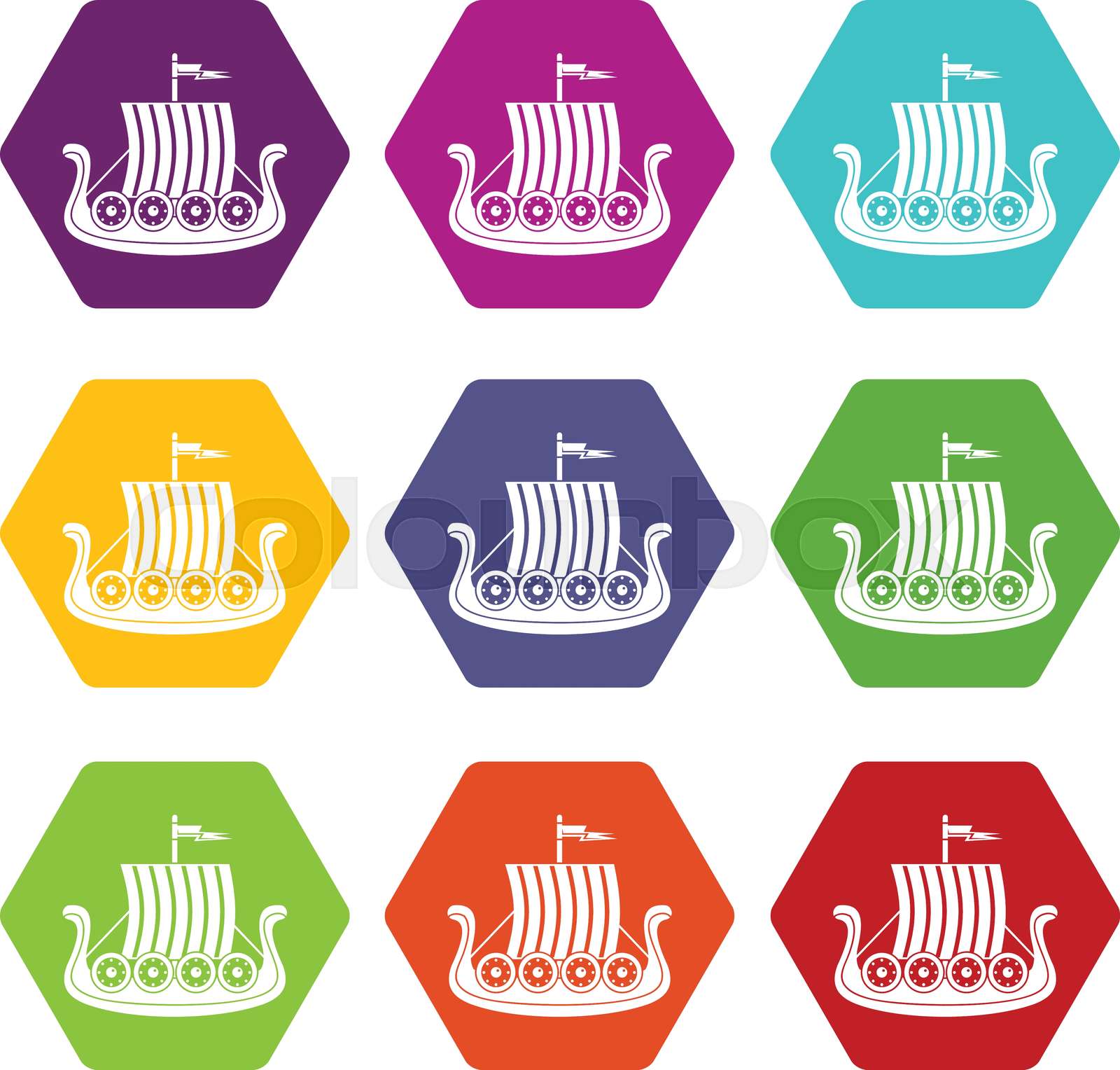 zusammenstellung, segel, icon | Stock-Vektor | Colourbox