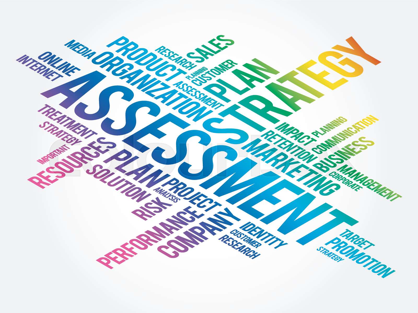 ASSESSMENT word cloud collage | Stock vector | Colourbox