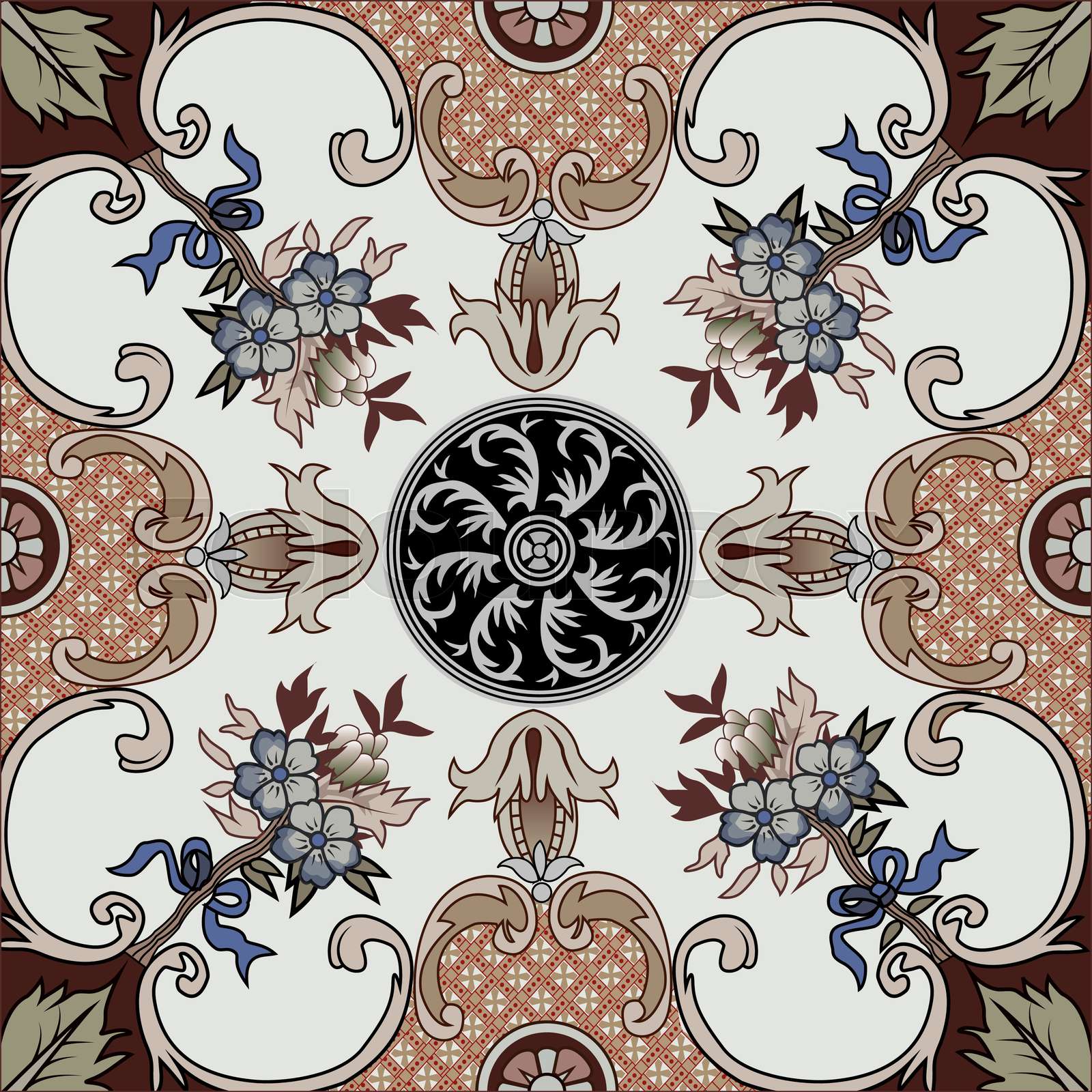Victorian tile pattern | Stock vector | Colourbox