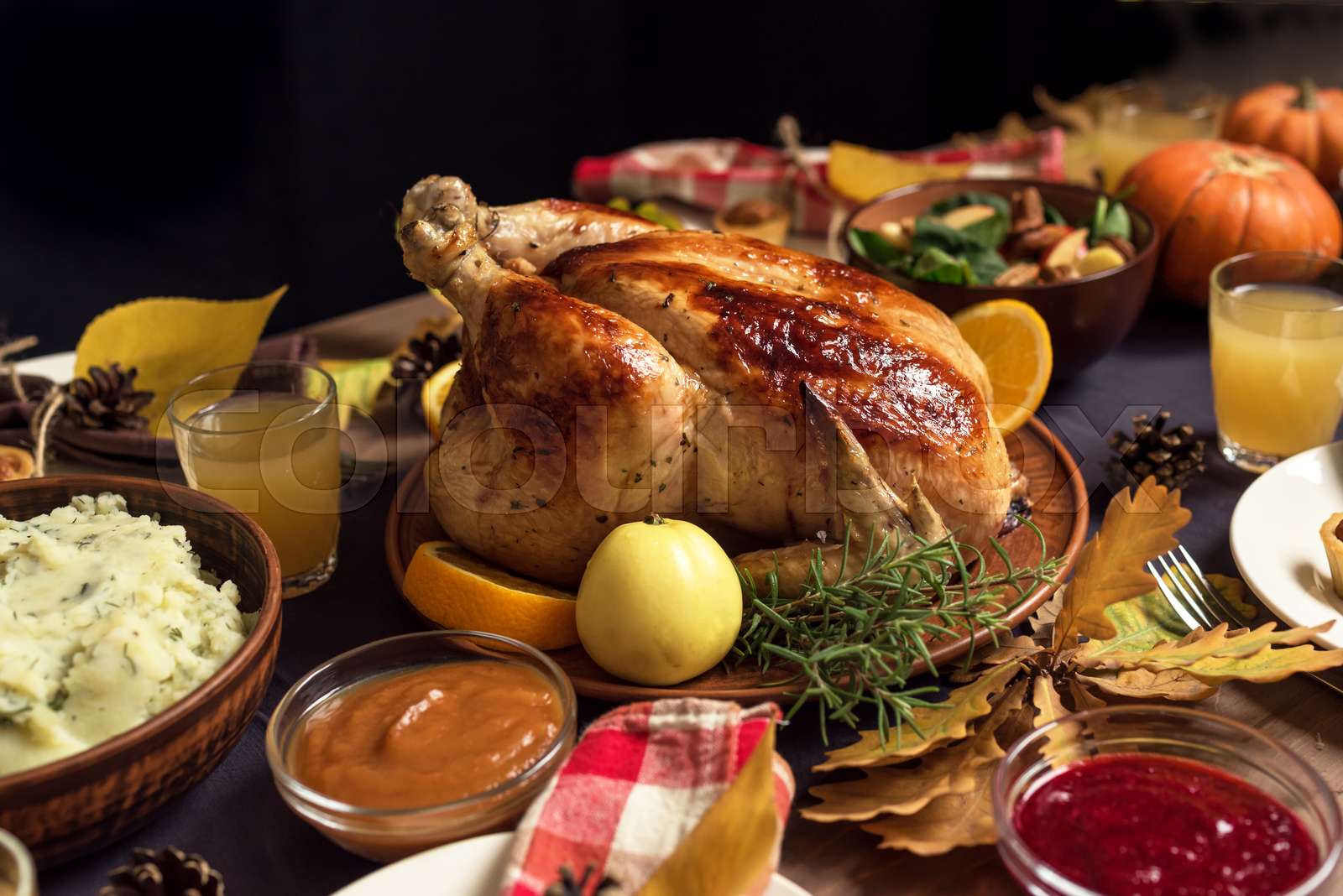 Thanksgiving Turkey Dinner with All the Sides | Stock image | Colourbox