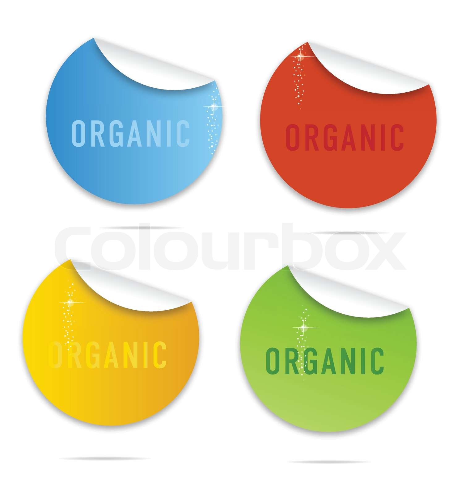 magic eco curl labels sign set | Stock vector | Colourbox