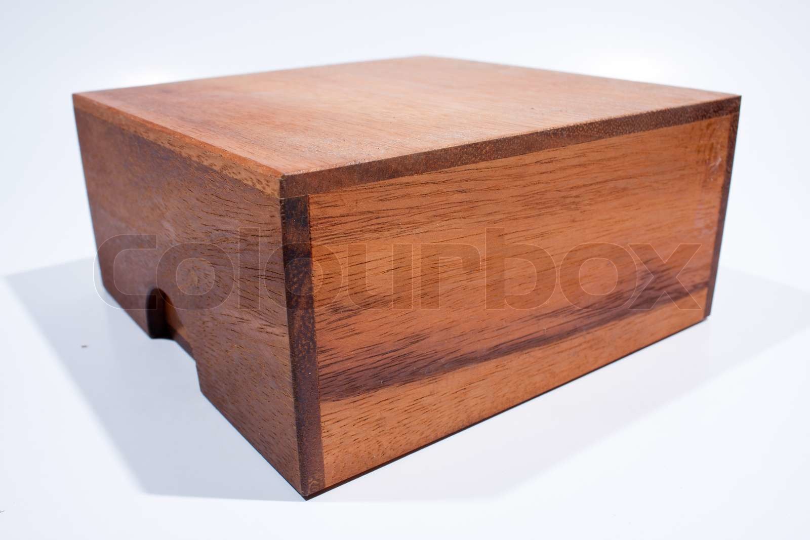 Colored square wooden box | Stock image | Colourbox