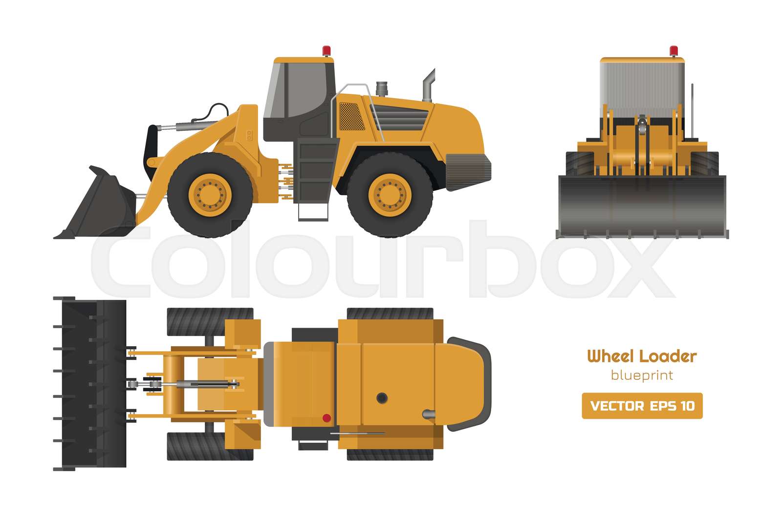 Bulldozer Drawing Side View