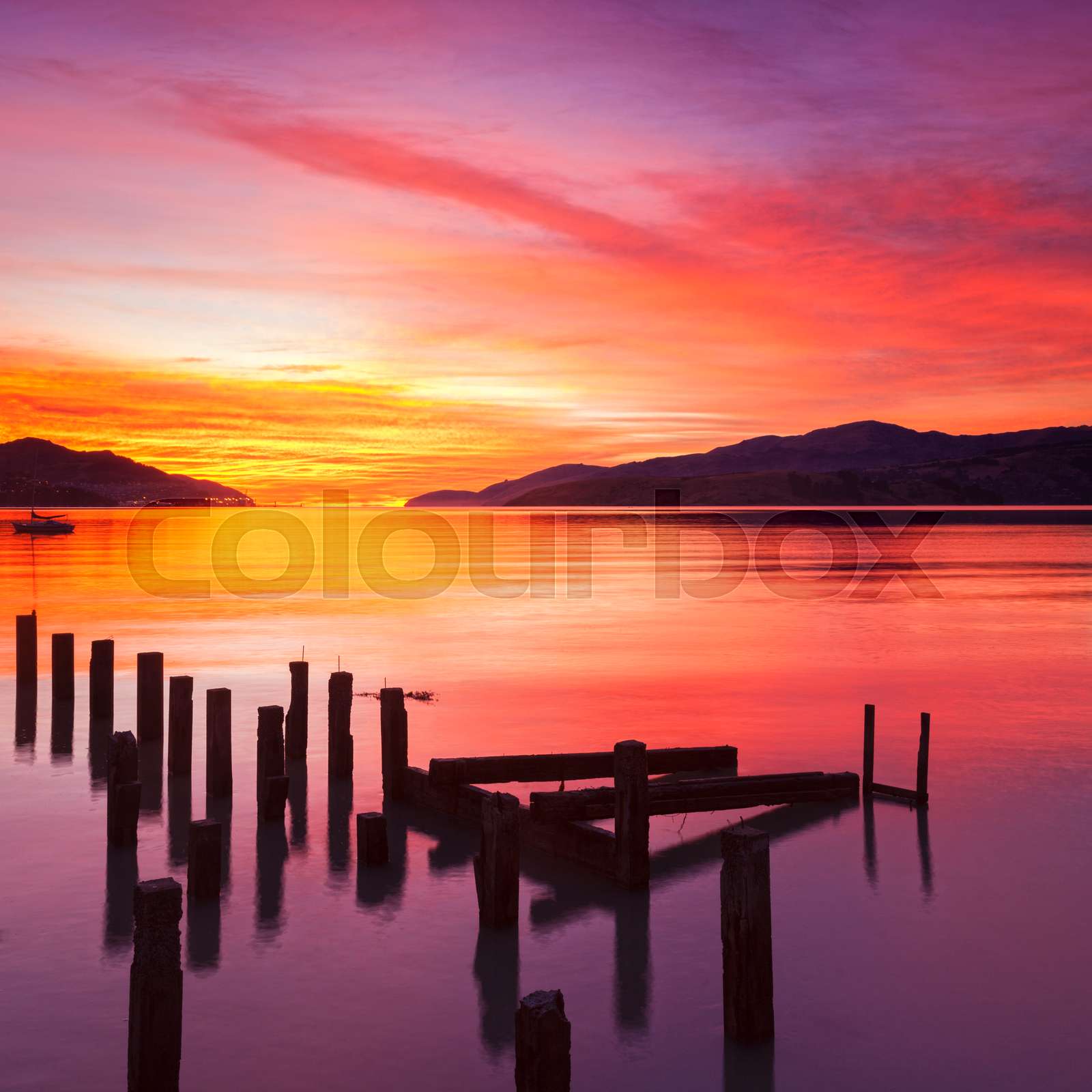 Beautiful Sunset Over Water | Stock image | Colourbox