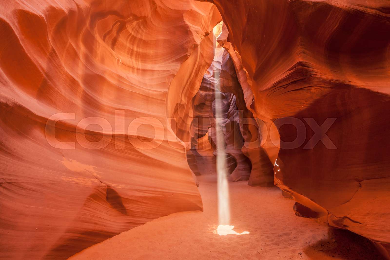 Sunbeam in Upper Antelope Canyon, Arizona | Stock image | Colourbox