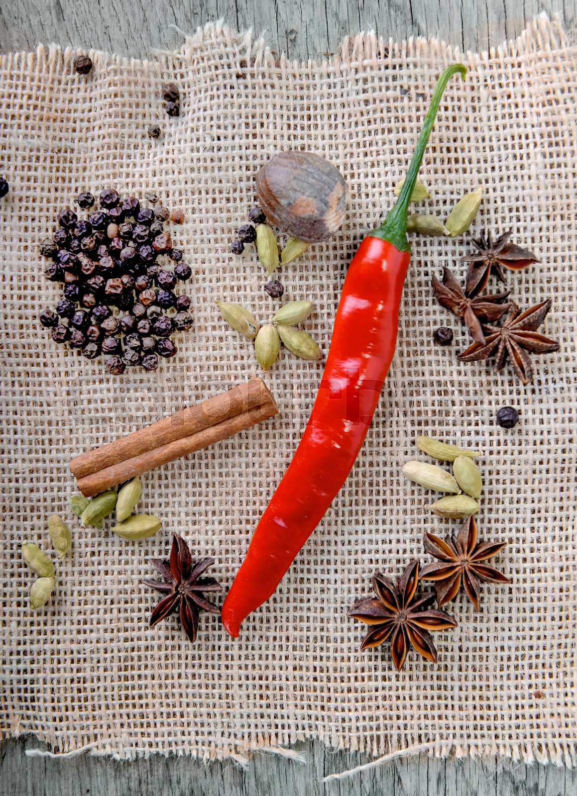 red hot pepper and other spices | Stock image | Colourbox