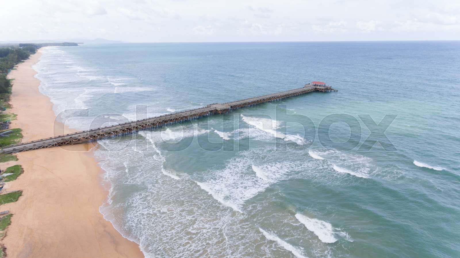 Aerial concret bridge on sea | Stock image | Colourbox