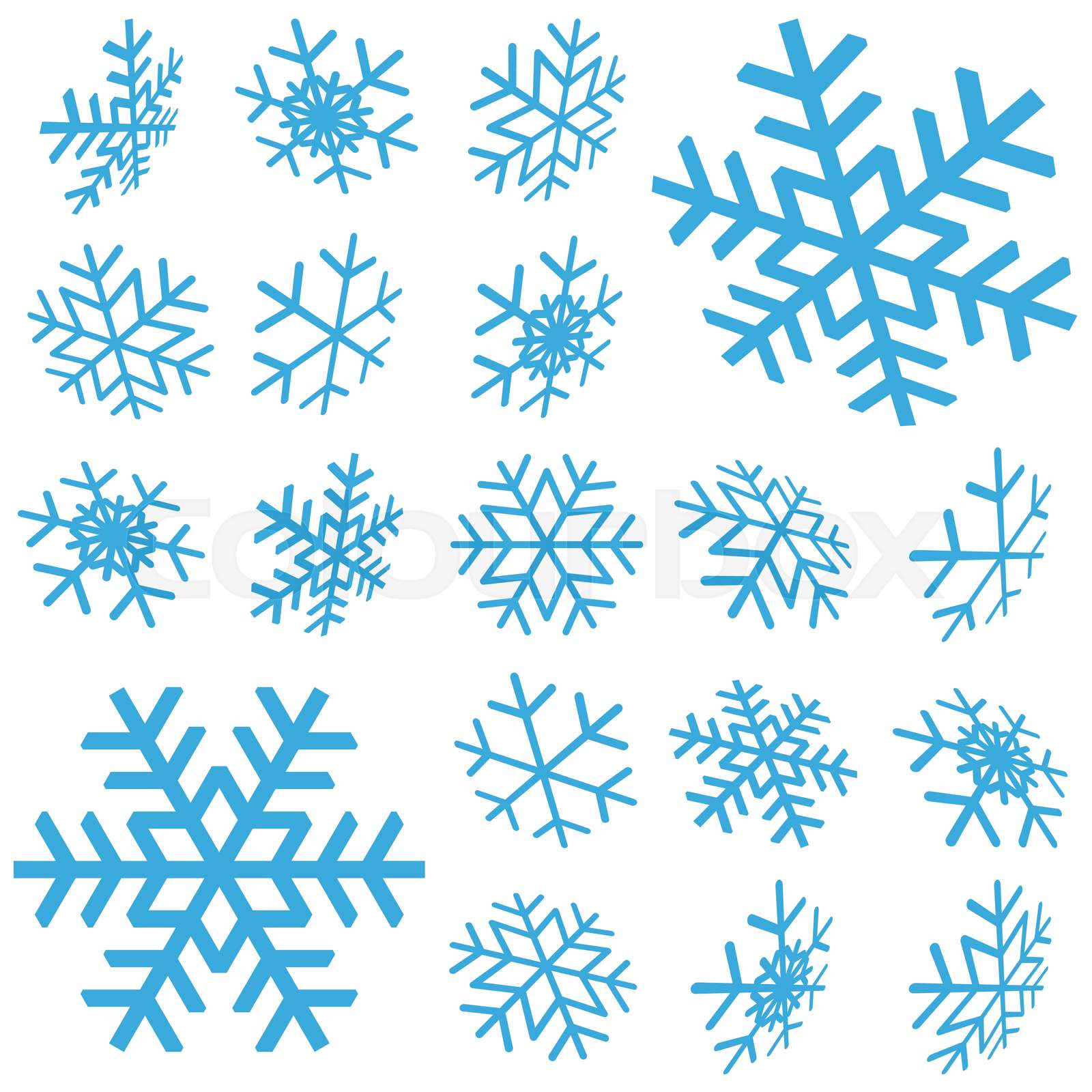 collection of snow stars | Stock vector | Colourbox