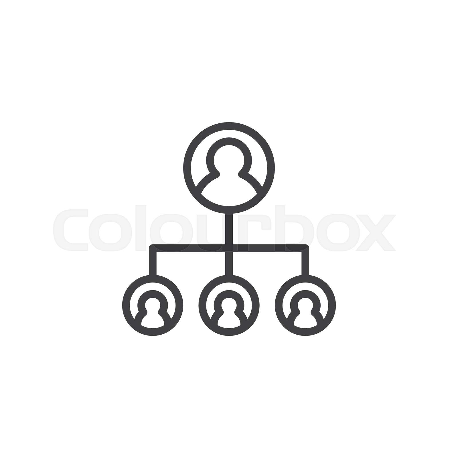 Hierarchical structure outline icon | Stock vector | Colourbox