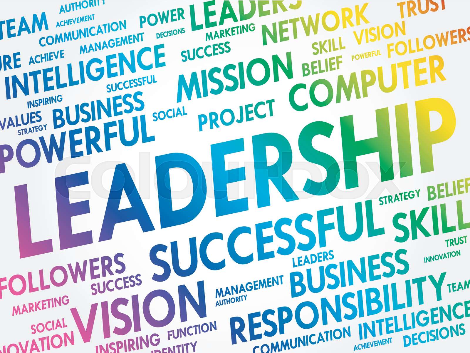 LEADERSHIP word cloud collage | Stock vector | Colourbox