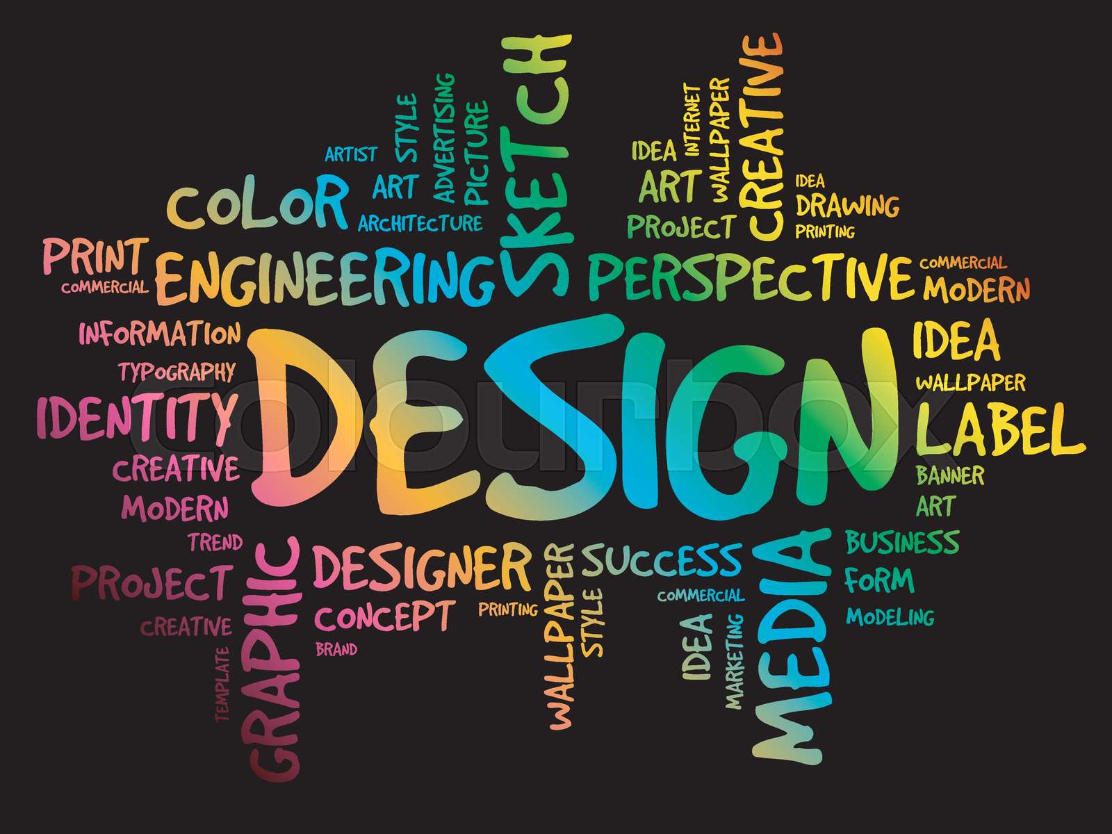 DESIGN word cloud collage | Stock vector | Colourbox