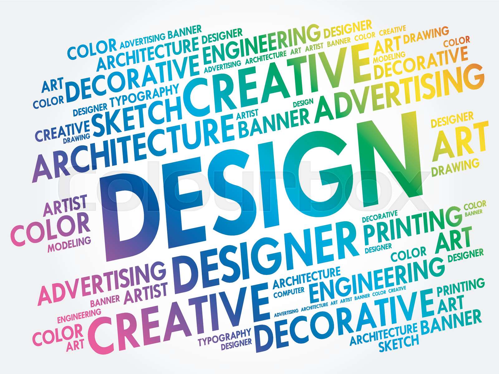 DESIGN word cloud collage | Stock vector | Colourbox