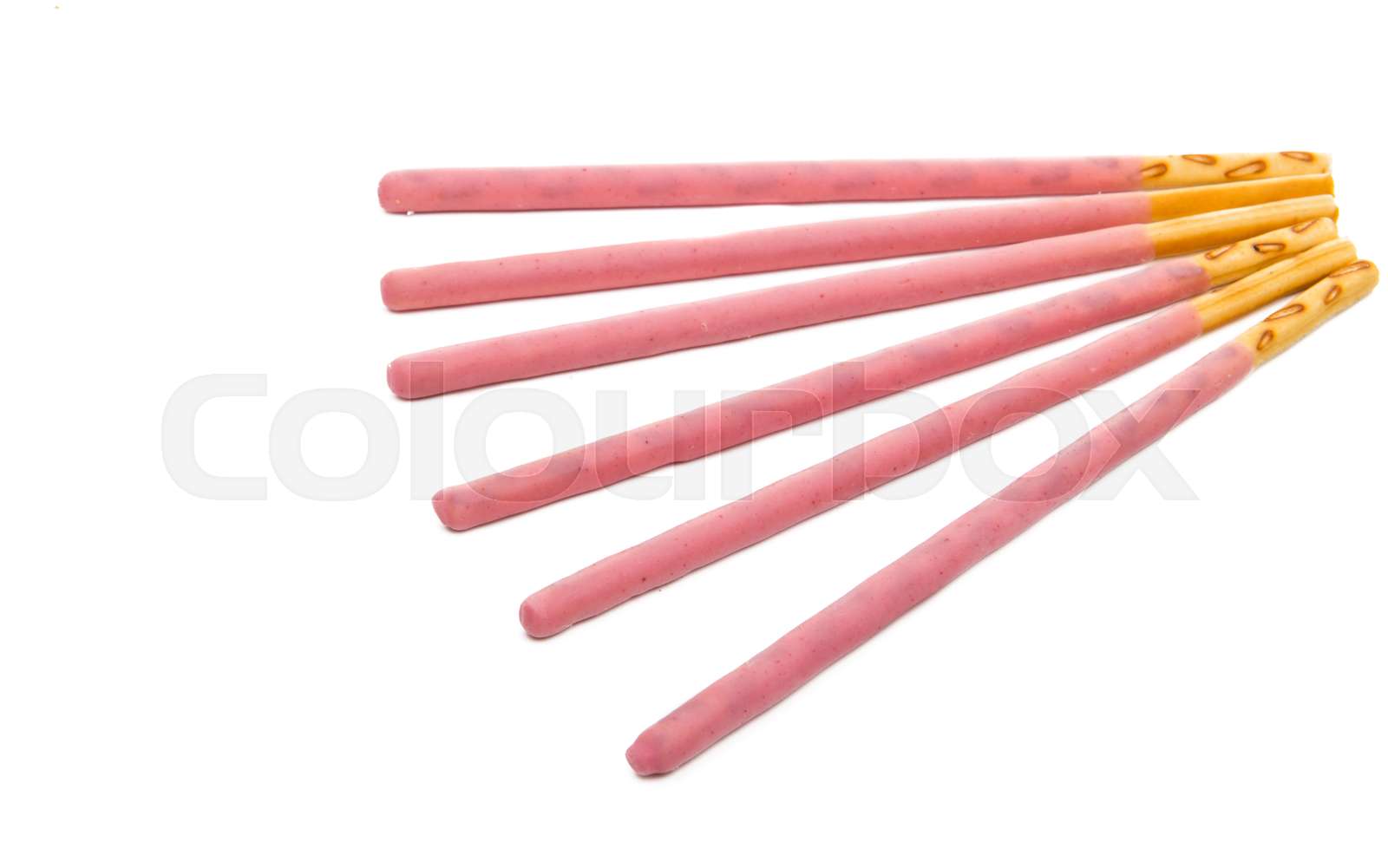 chocolate covered sticks isolated | Stock image | Colourbox