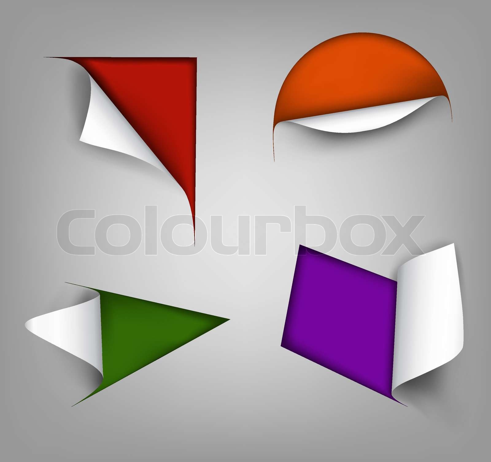 Paper corner | Stock vector | Colourbox