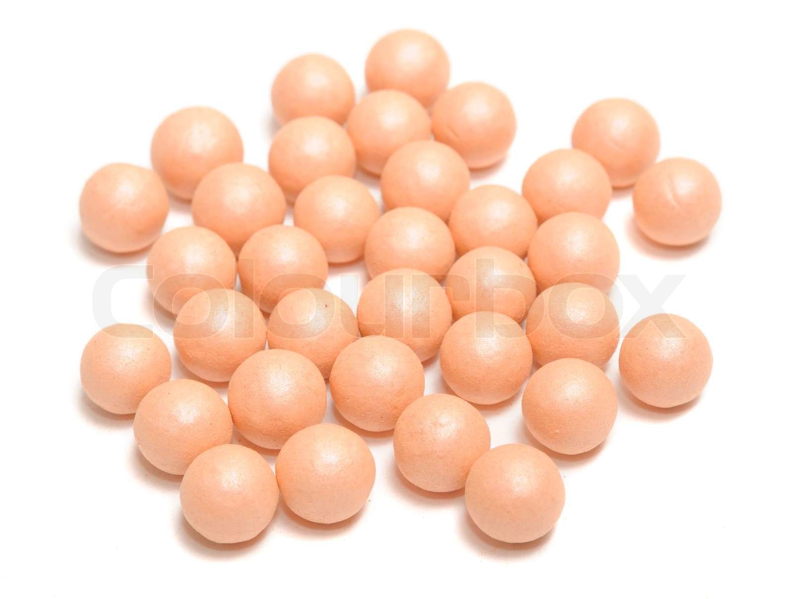 Face Powder Pearls Ball-Powder Isolated on White Background | Stock ...
