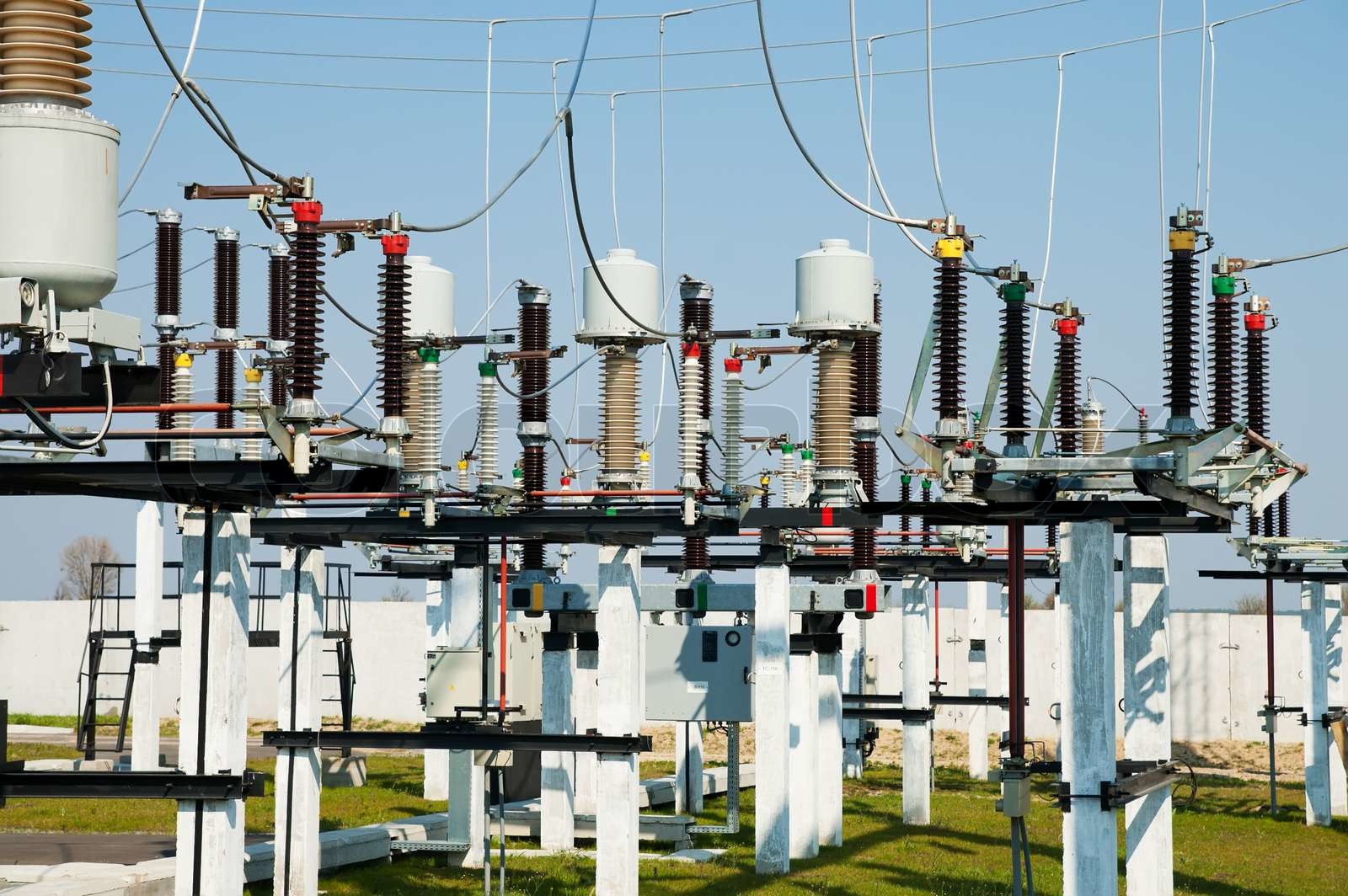 high-voltage substation | Stock image | Colourbox