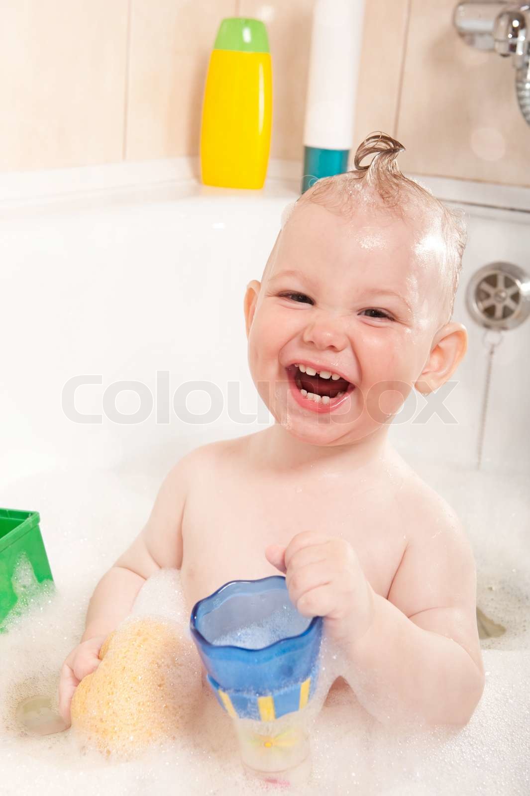 Child bathing | Stock image | Colourbox
