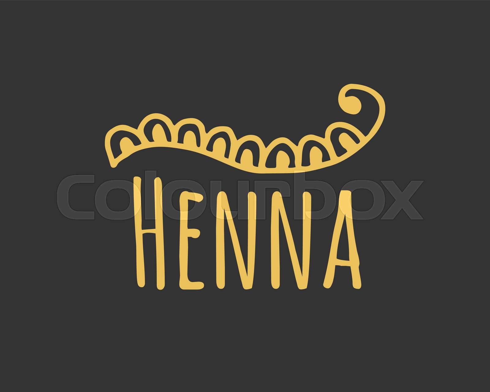 Vector henna mehndi logo. Traditional tattoo studio emblem | Stock ...