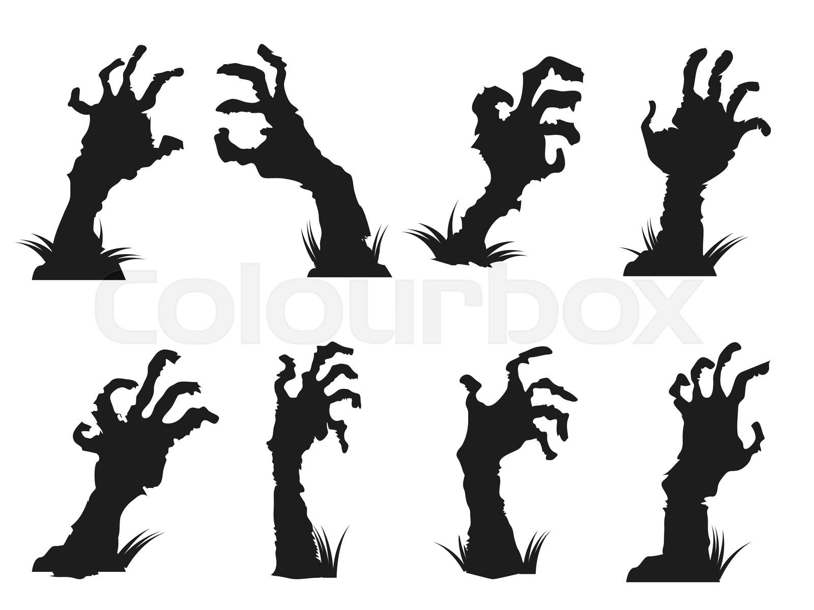zombie hands icon set | Stock vector | Colourbox