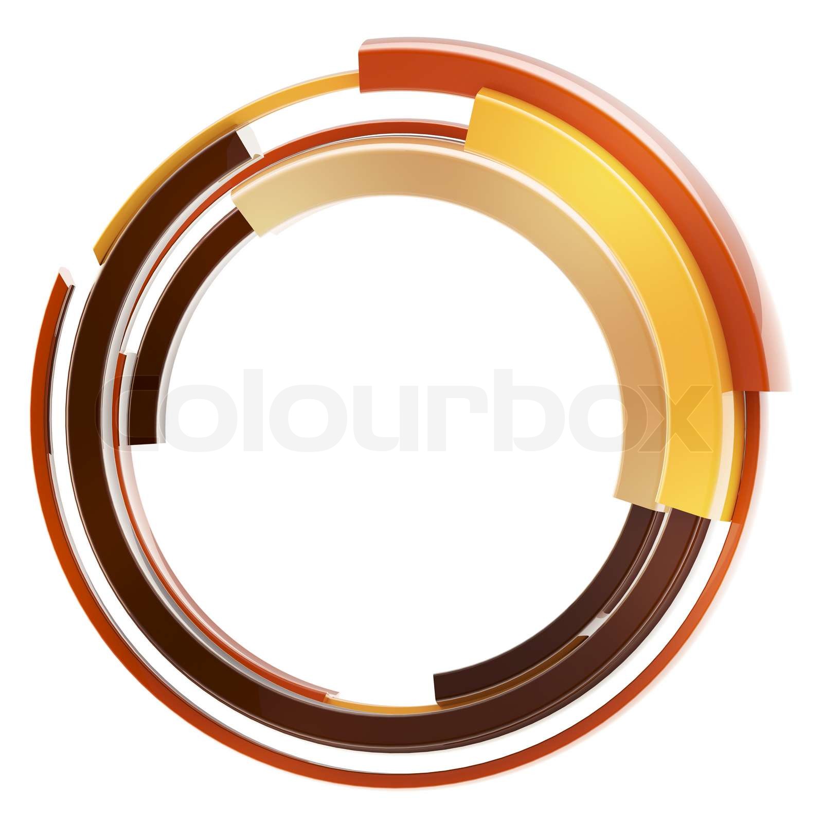 Abstract techno circular frame border isolated | Stock image | Colourbox