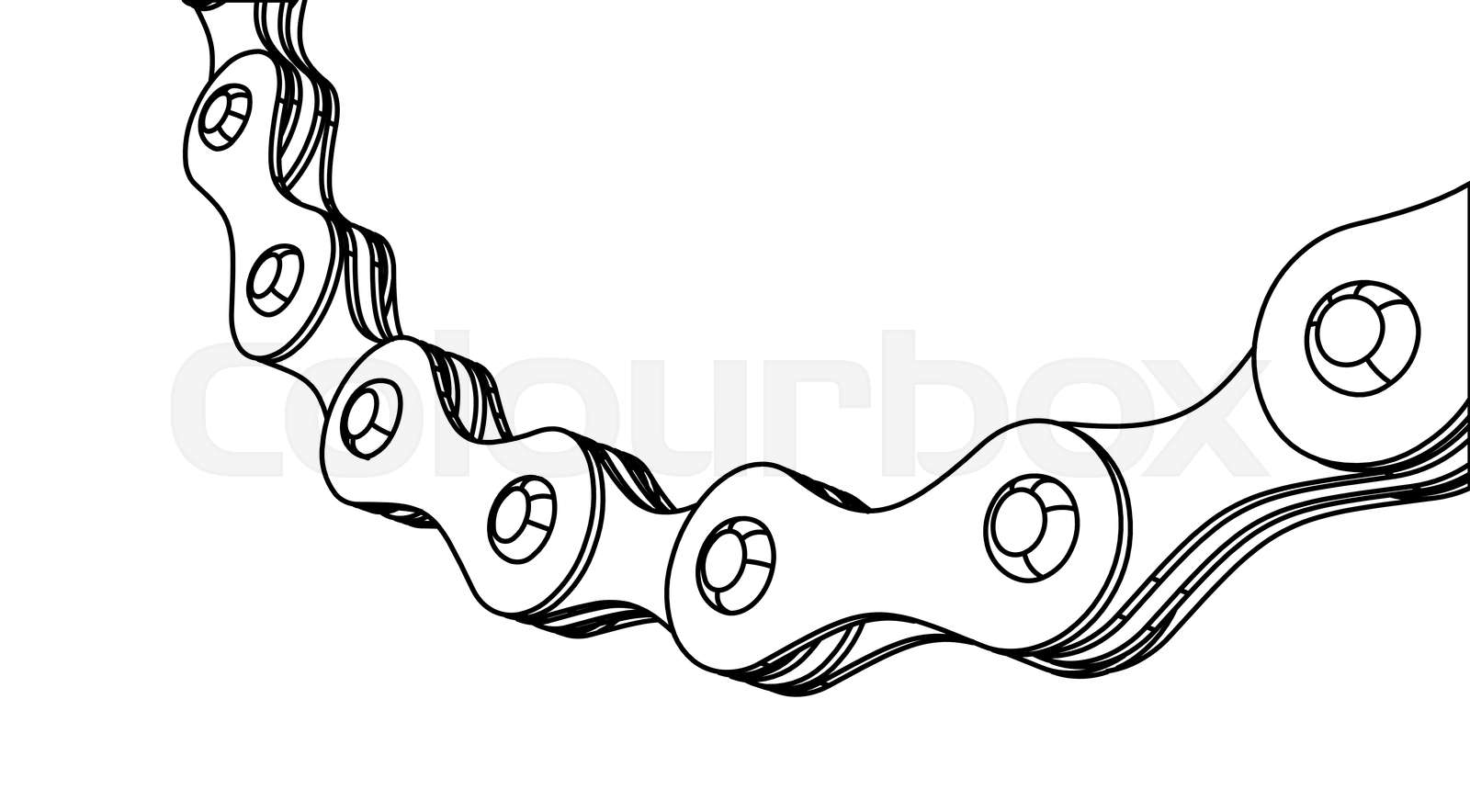 Bicycle chain close-up vector illustration. 3D design | Stock vector ...