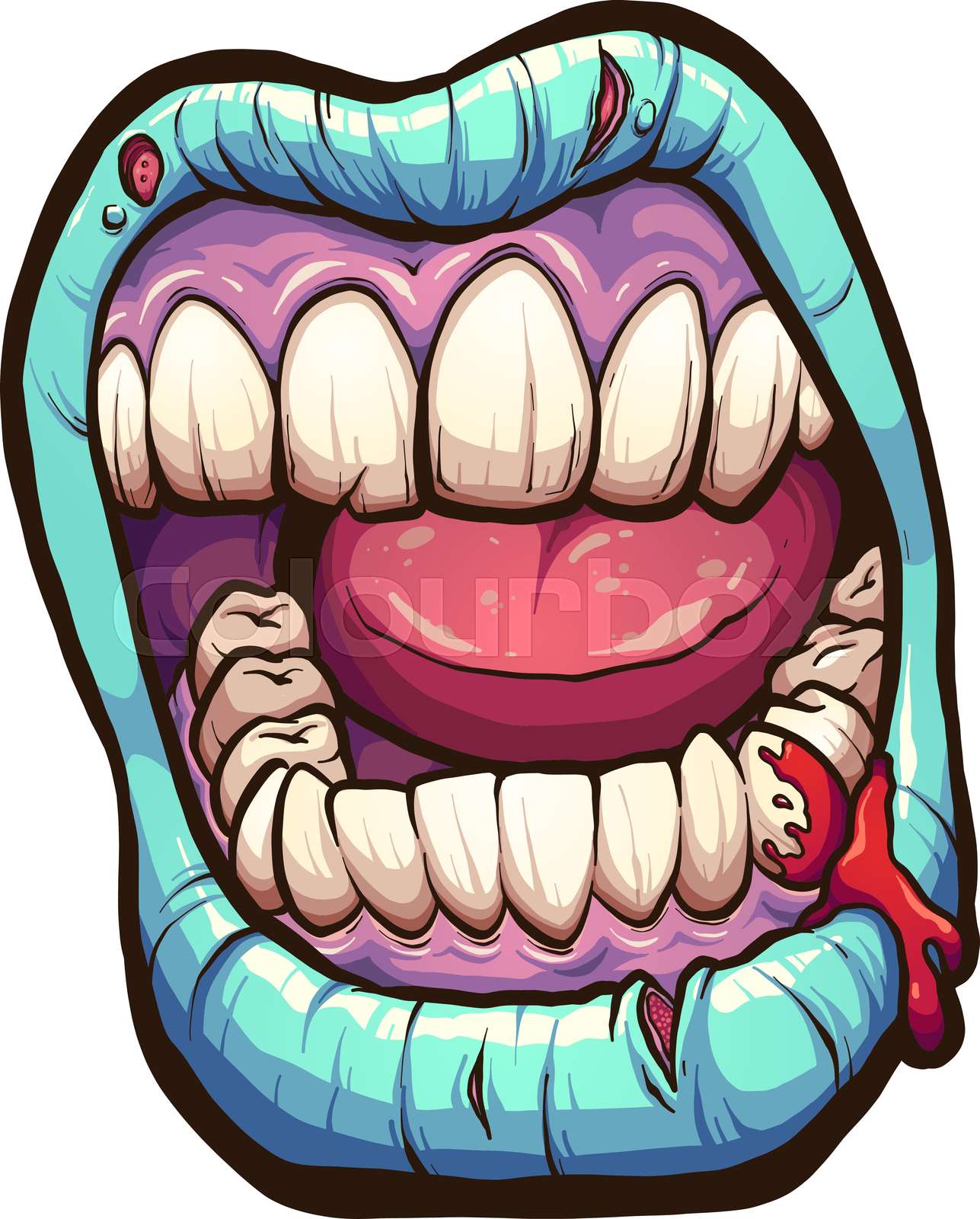 Zombie mouth | Stock vector | Colourbox