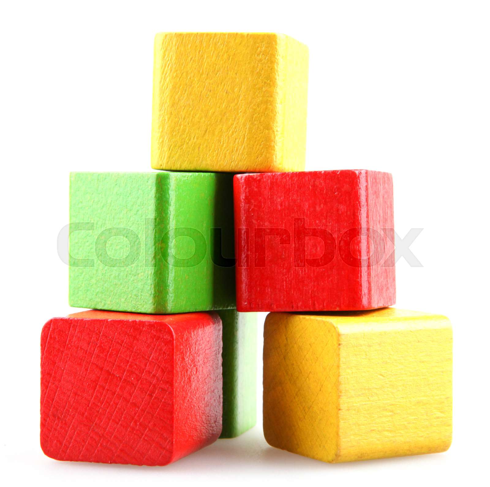 Children's wooden blocks for play | Stock image | Colourbox