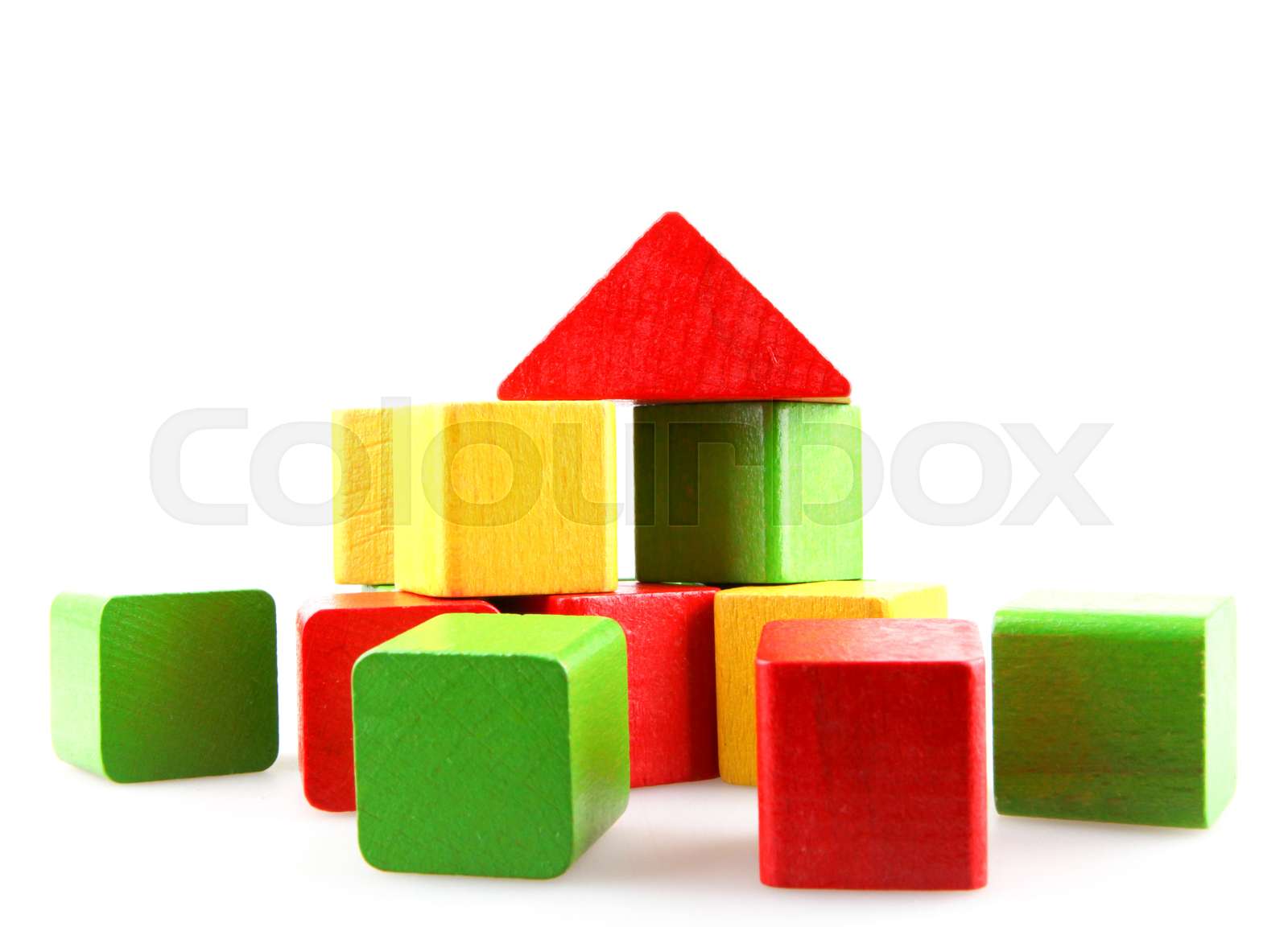Children's wooden blocks for play | Stock image | Colourbox