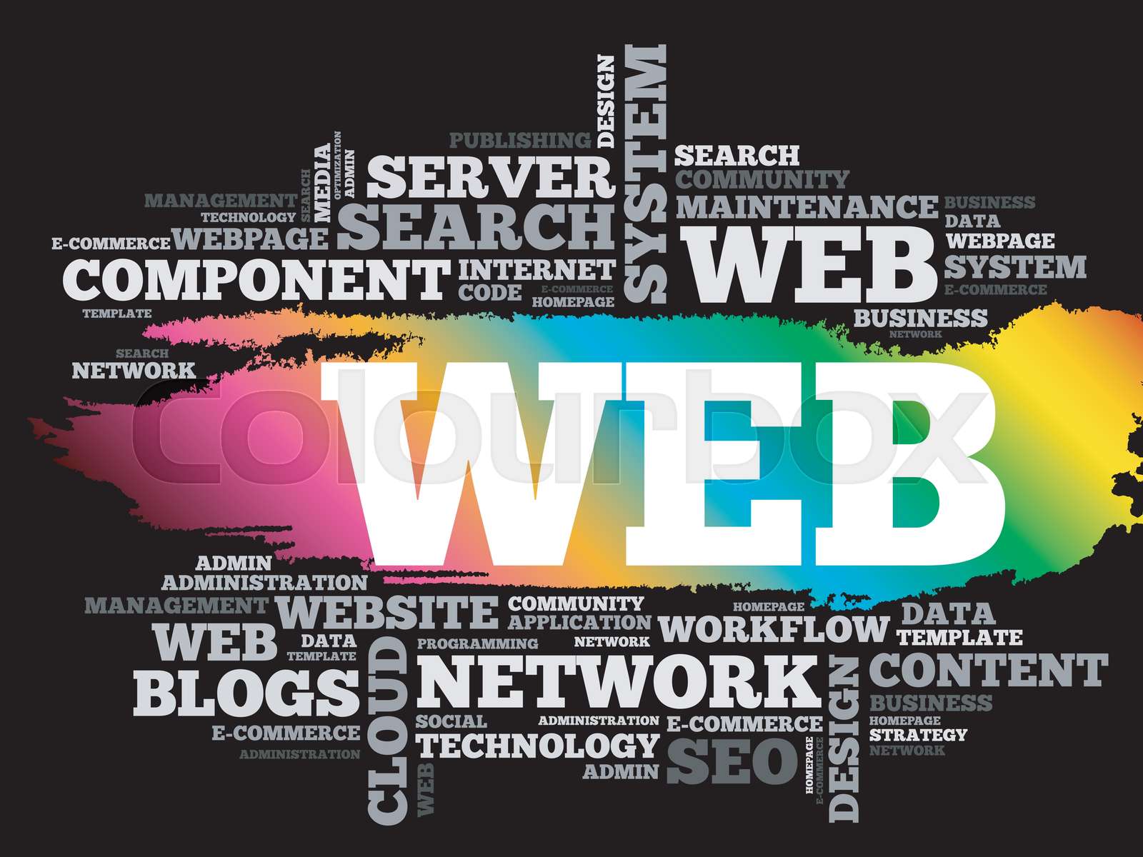 WEB word cloud collage | Stock vector | Colourbox