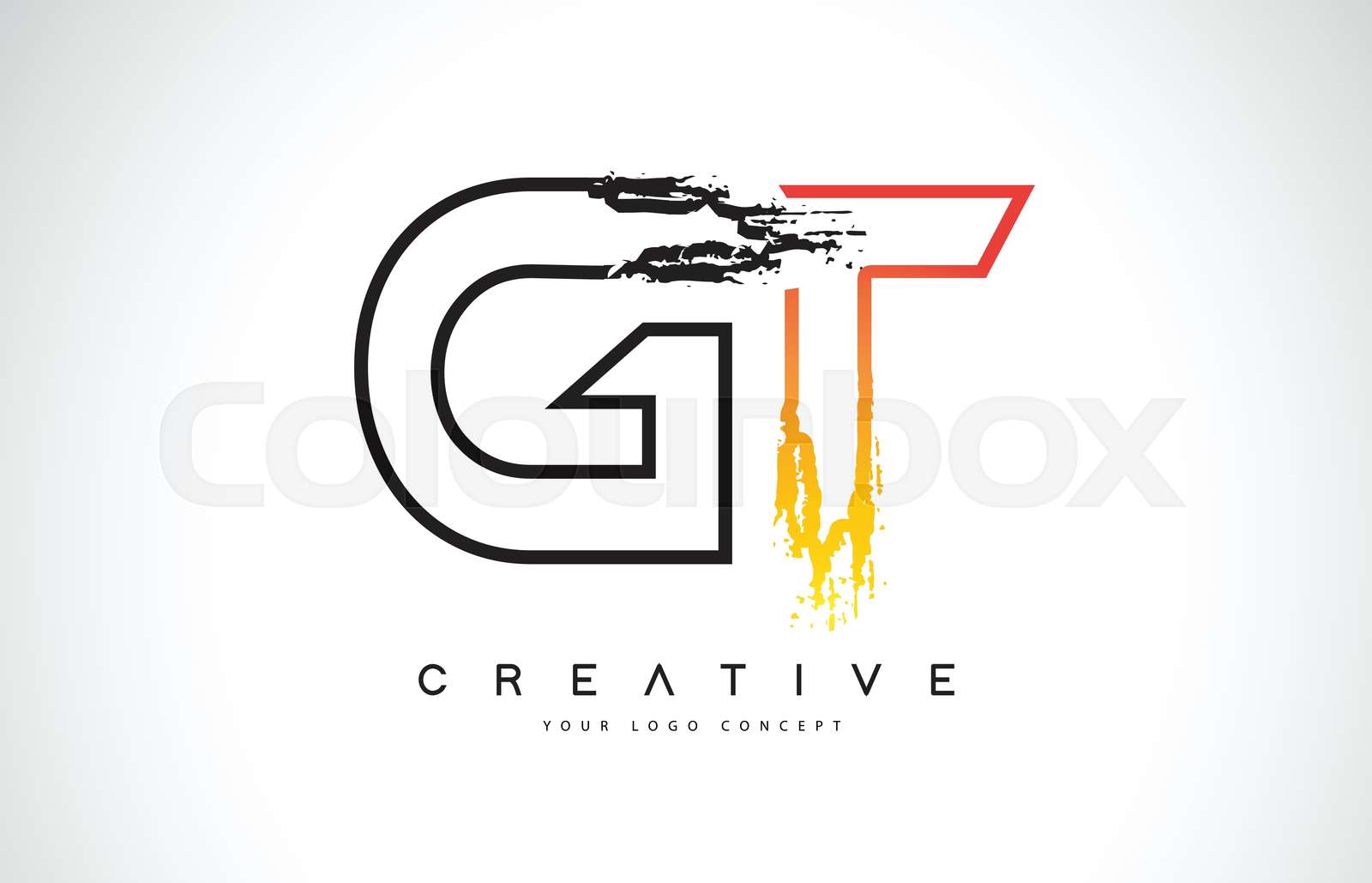gt, logotype, font | Stock vektor | Colourbox