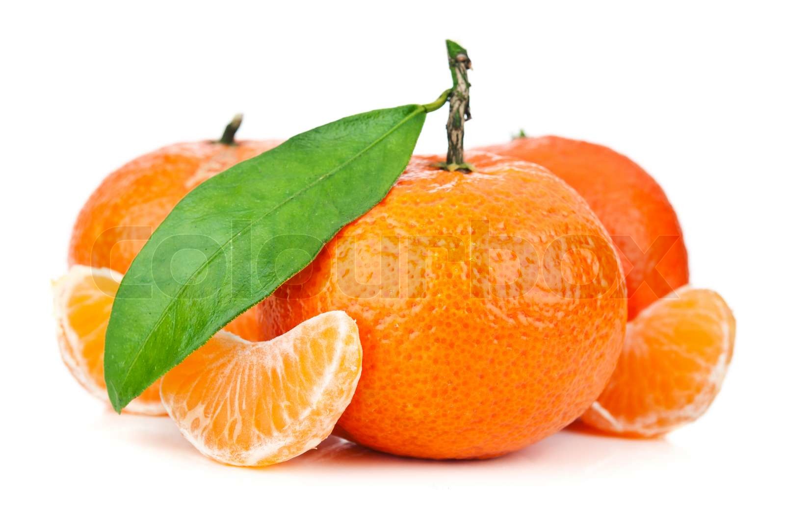 frisk orange mandariner isoleret på en hvid baggrund | Stock foto ...