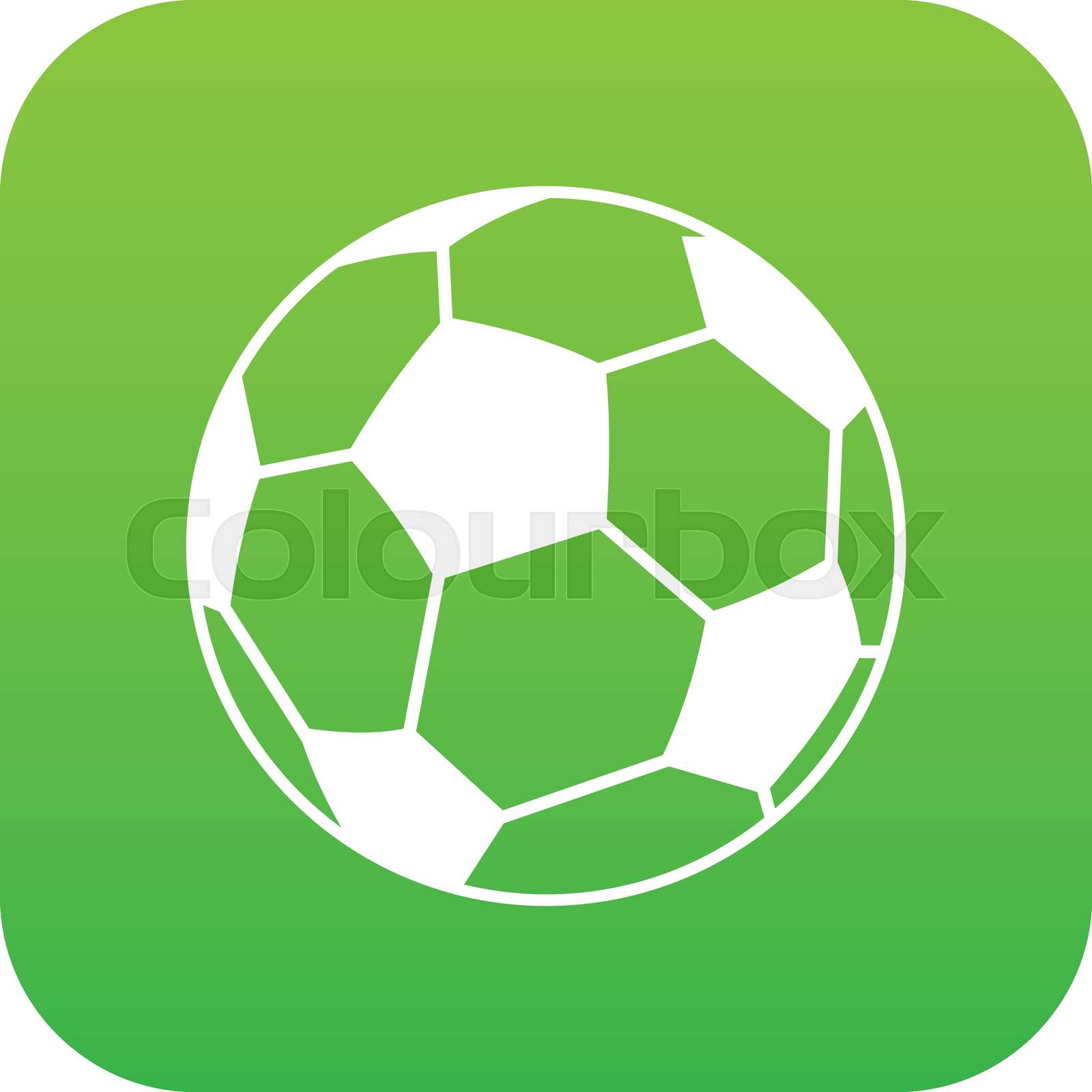 Soccer ball icon digital green | Stock vector | Colourbox