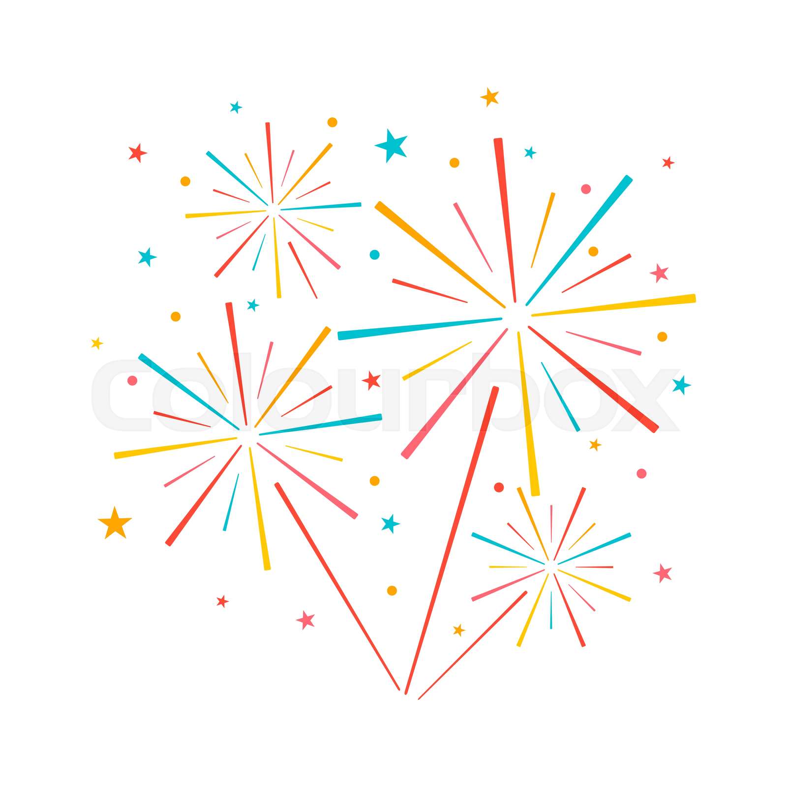 Fireworks icons set. | Stock vector | Colourbox