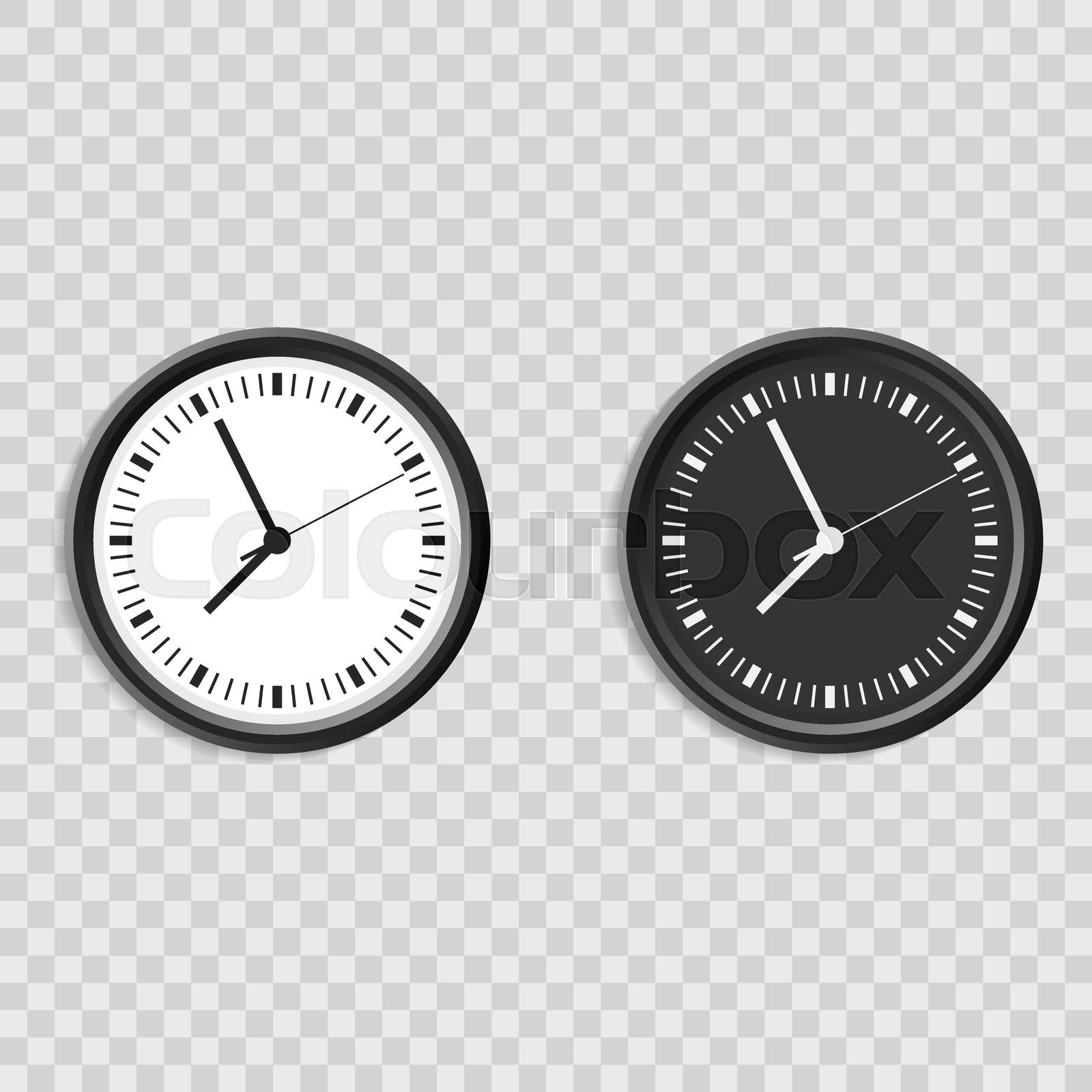 Realistic clock set | Stock vector | Colourbox