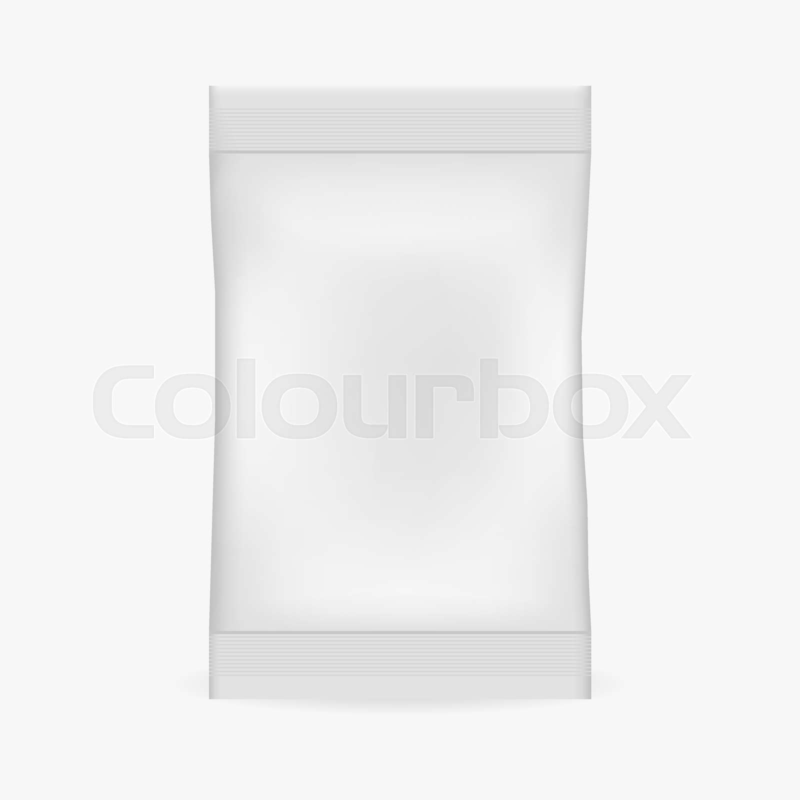 Realistic packet. Mock up | Stock vector | Colourbox