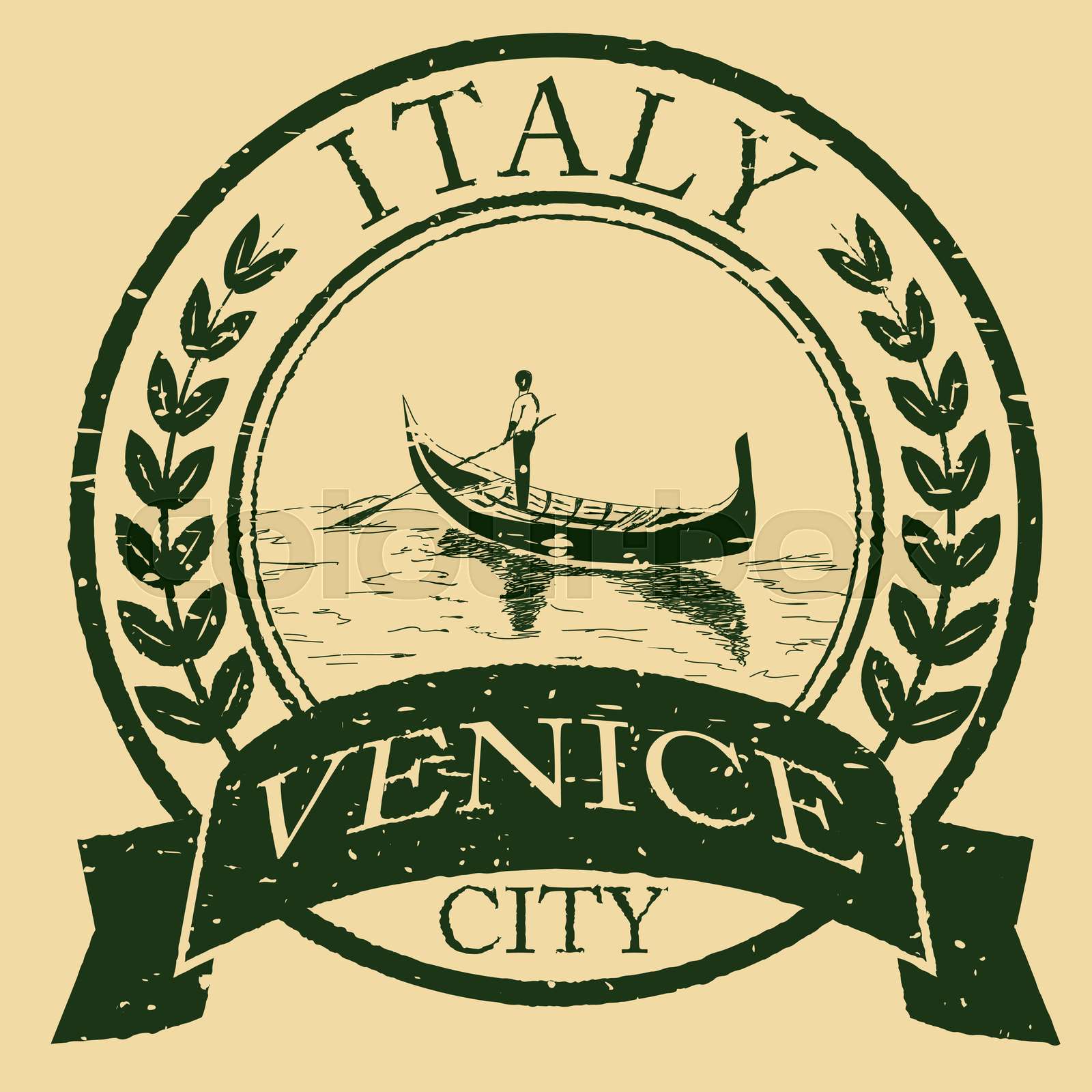 Venice, Italy isolated postage stamp | Stock vector | Colourbox