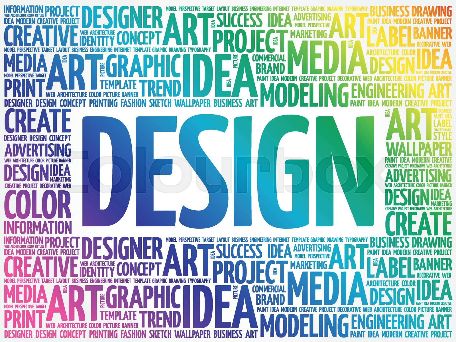 DESIGN word cloud collage | Stock vector | Colourbox