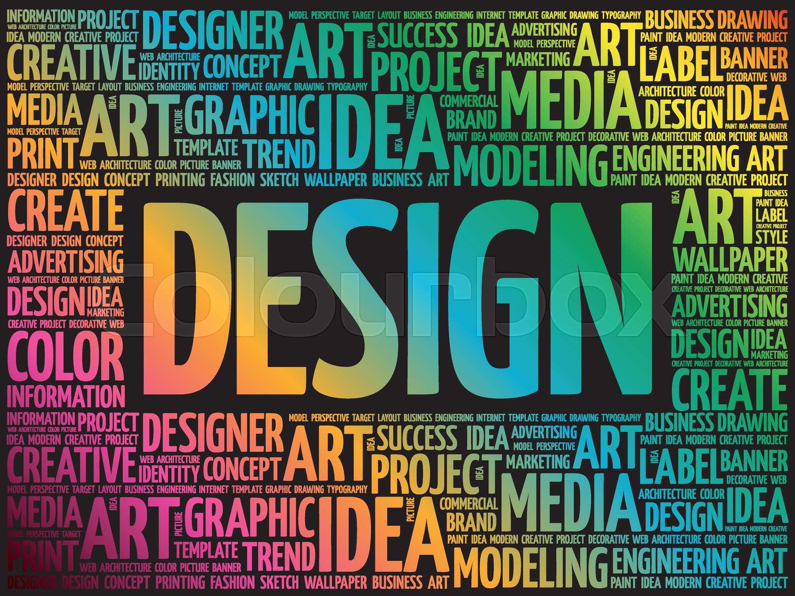 DESIGN word cloud collage | Stock vector | Colourbox