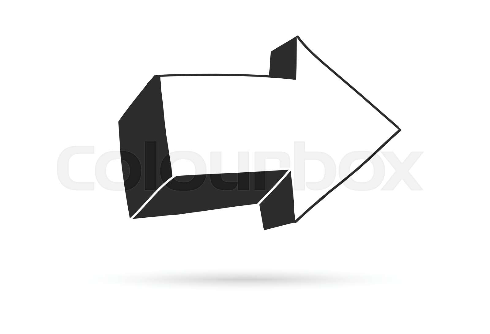 pil, tegne, tegneserie | Stock vektor | Colourbox