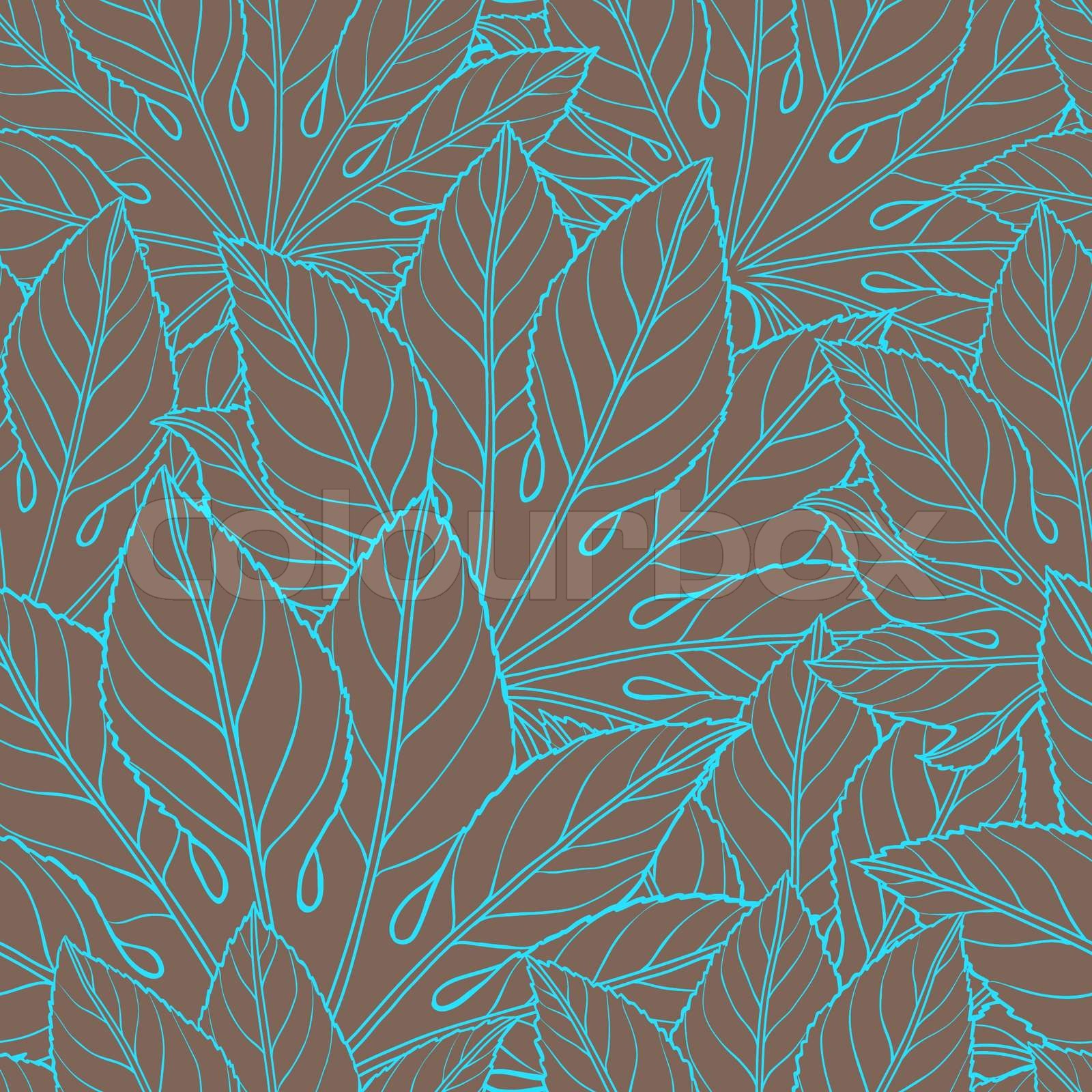 Vector illustration of leaves Seamless Pattern | Stock vector | Colourbox