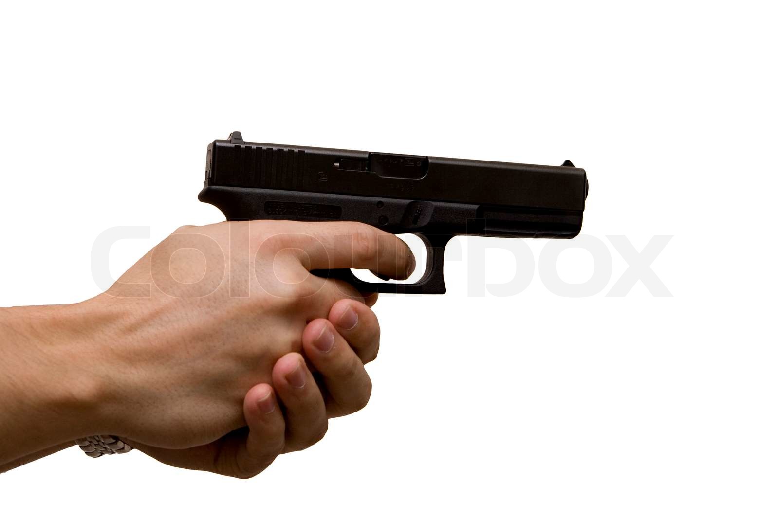 Pistole in der Hand | Stock Bild | Colourbox