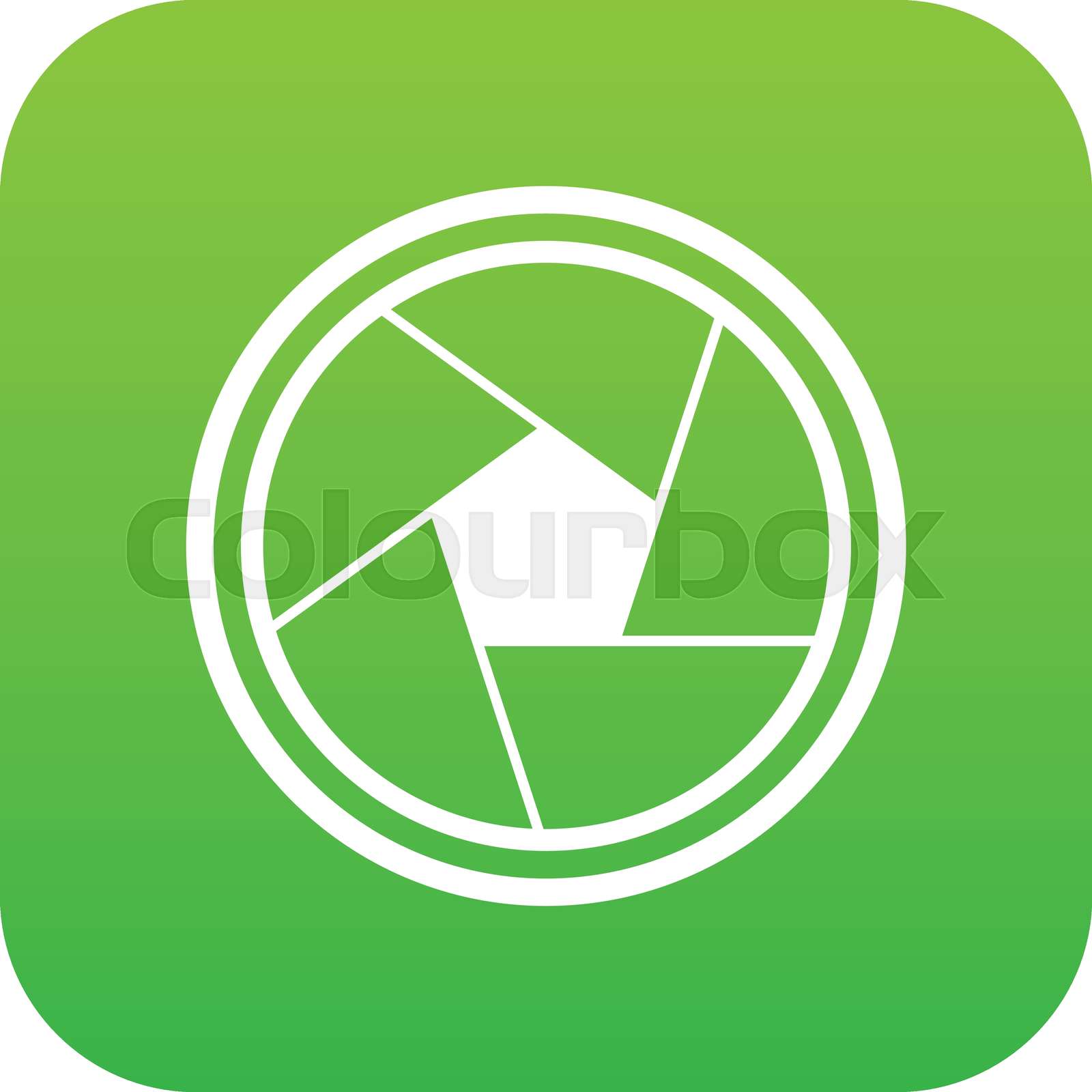 Photo objective icon digital green | Stock vector | Colourbox