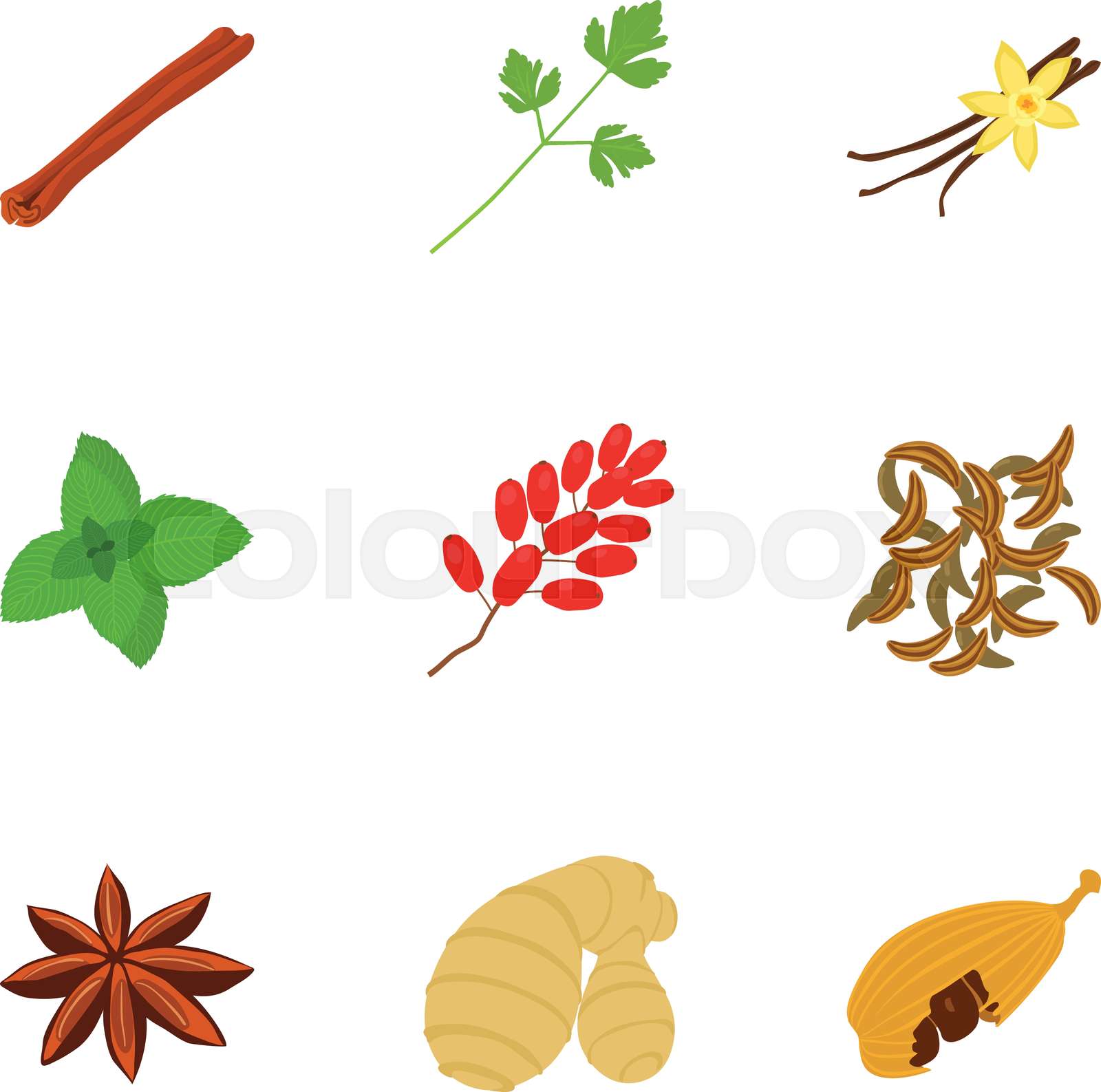 Fragrant wand icons set, cartoon style | Stock vector | Colourbox