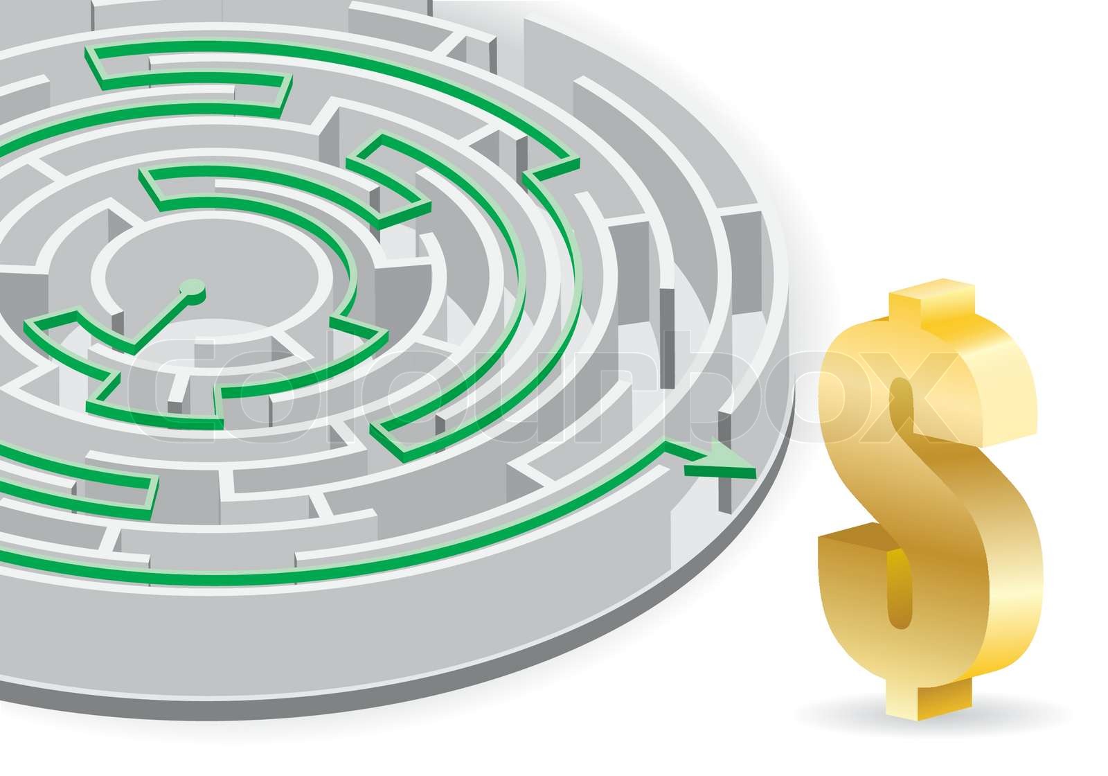 Circular Labyrinth | Stock vector | Colourbox