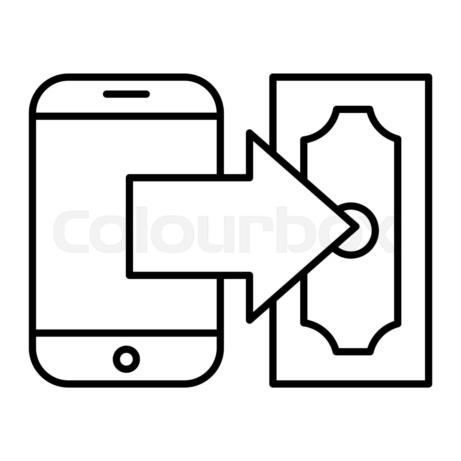 mobil, penge, ikon | Stock vektor | Colourbox