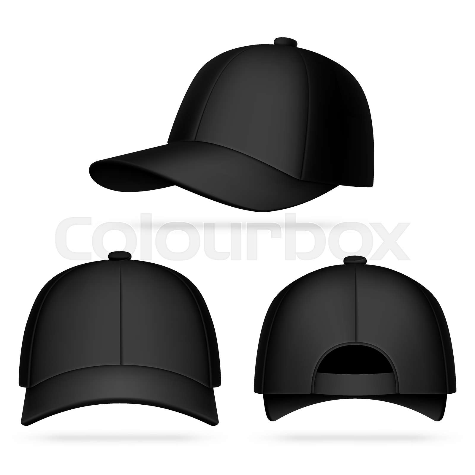Black Baseball Cap | Stock vector | Colourbox