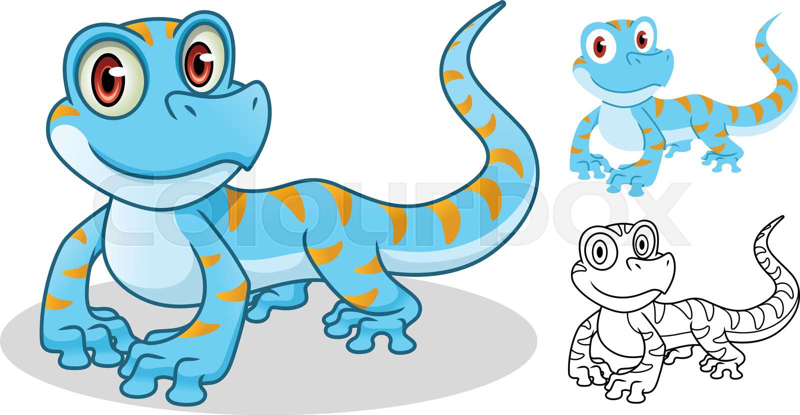 Gecko Cartoon Character Mascot Design | Stock vector | Colourbox
